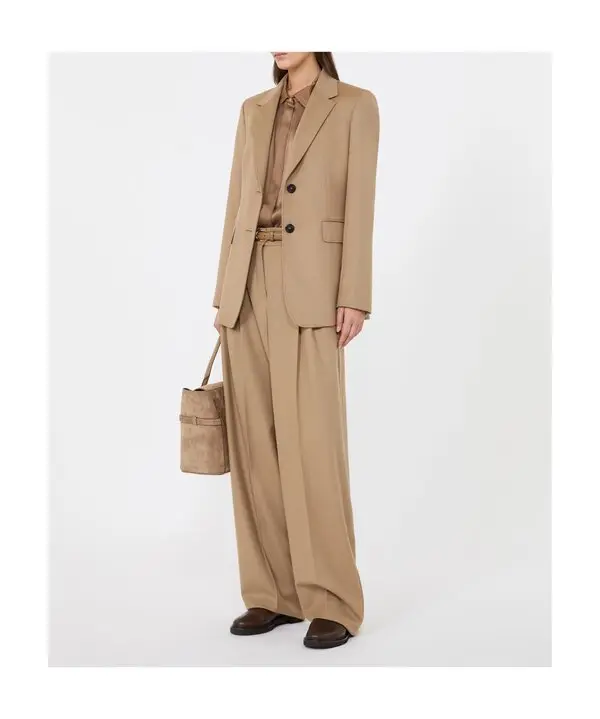 Max Mara Single-breasted Wool Broadcloth Blazer