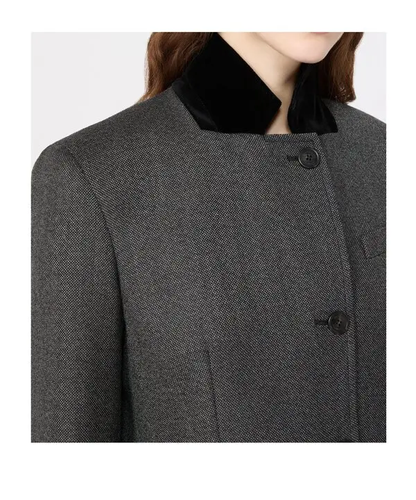 Max Mara Single-breasted Wool Tweed Jacket