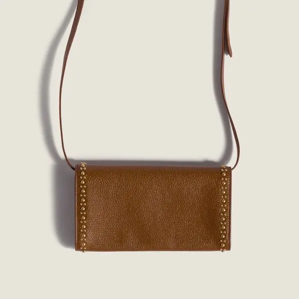 Miu Miu Leather Wallet With Shoulder Strap