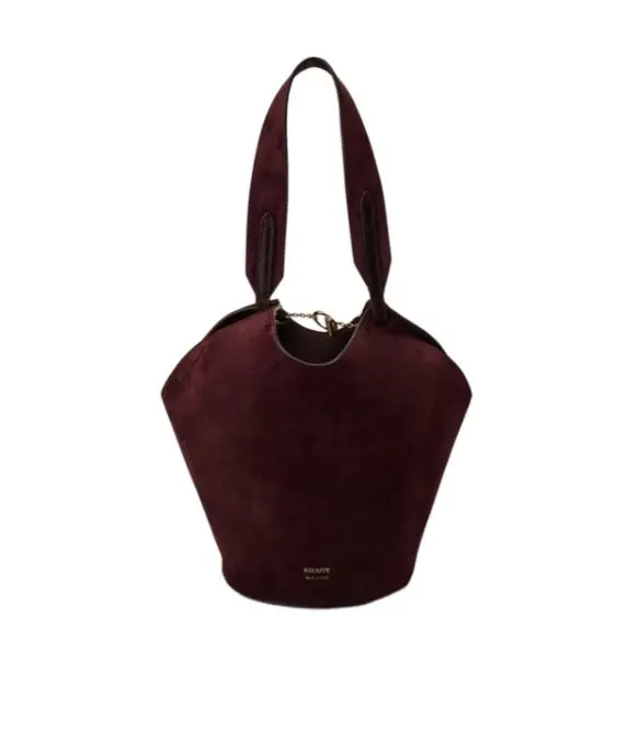 Khaite Lotus Mini Tote - Black Rouge