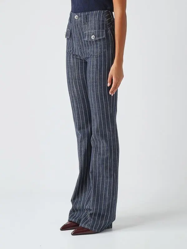DONDUP Pinstriped Casual Trousers