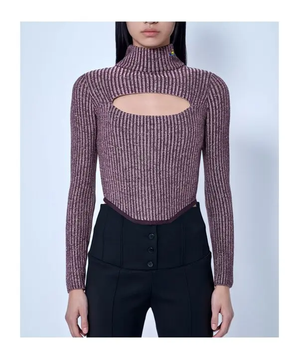 VIVIENNE WESTWOOD Cut-out Cropped Jumper - Red