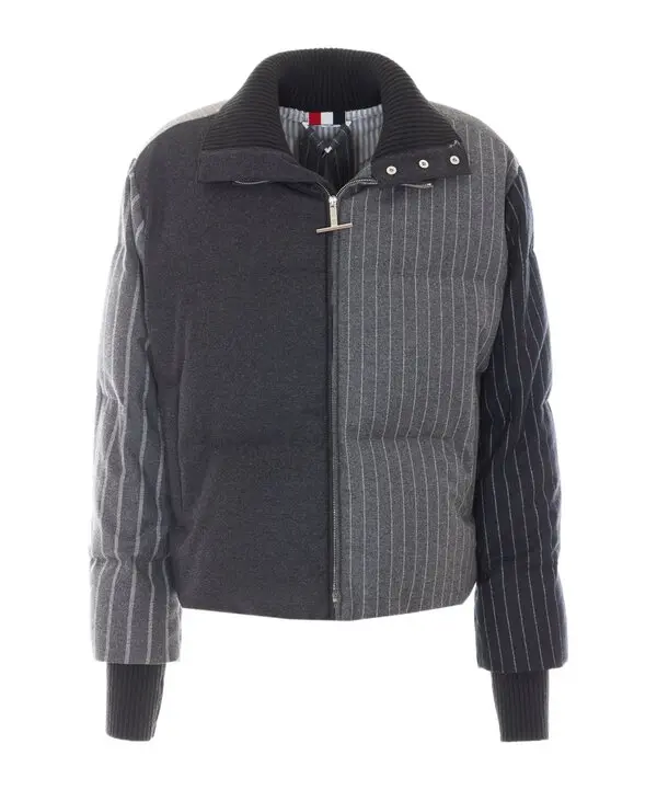 Thom Browne Panelled Puffer Jacket - Medium Grey