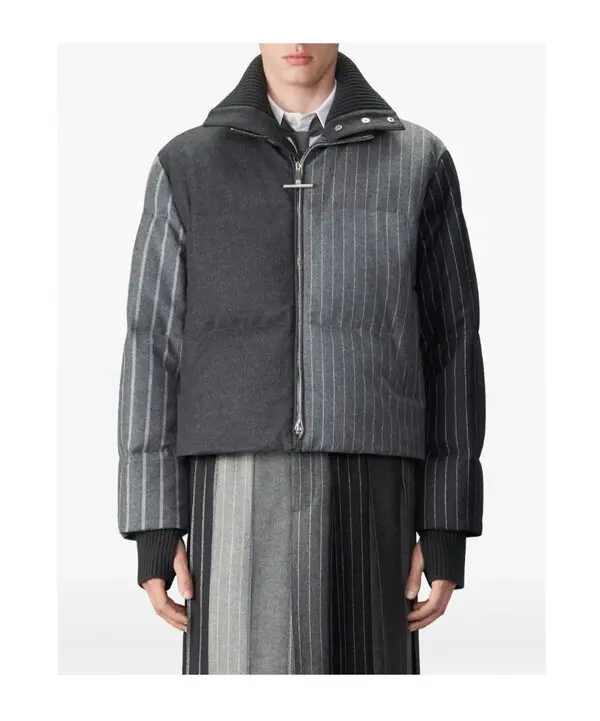 Thom Browne Panelled Puffer Jacket - Medium Grey