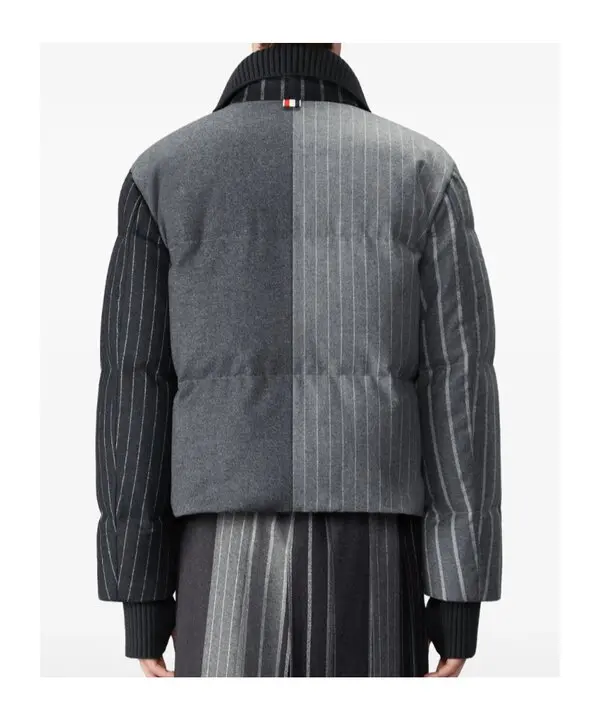 Thom Browne Panelled Puffer Jacket - Medium Grey