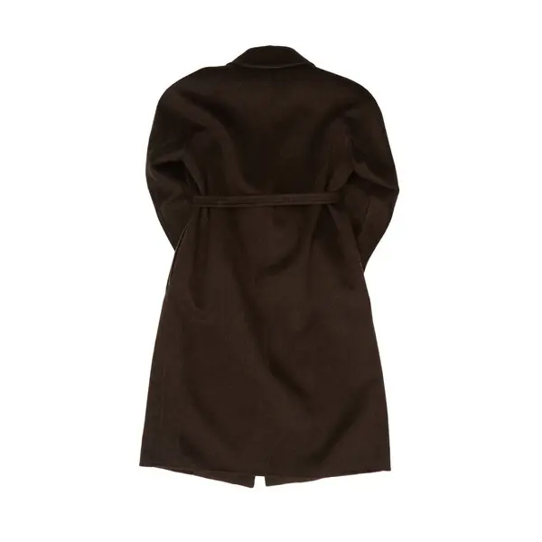 Max Mara Mxtvista Belted Long Coat - Black