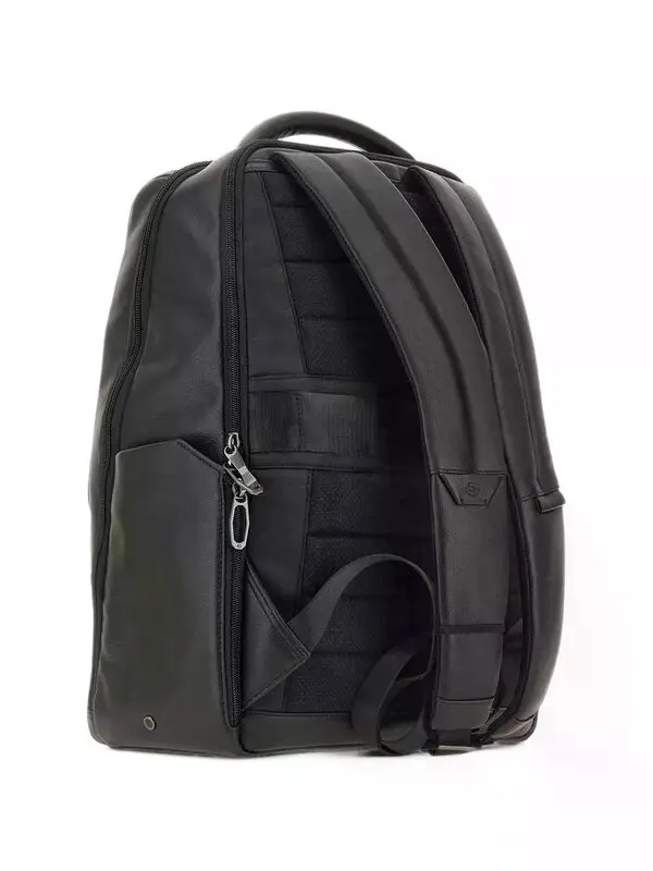 PIQUADRO Grained Leather Backpack