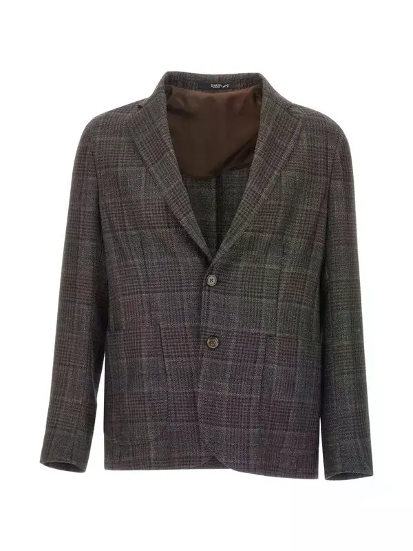 BARBA NAPOLI Easy J Mono Prince Of Wales-patterned Blazer