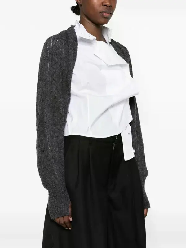 Yohji Yamamoto Fine-knit Open-front Cardigan