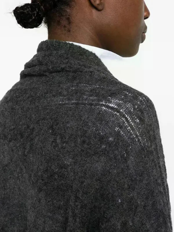 Yohji Yamamoto Fine-knit Open-front Cardigan