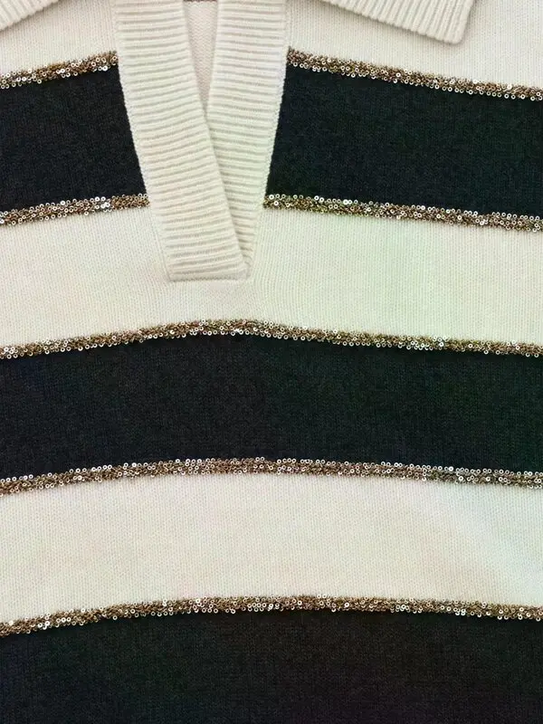 Brunello Cucinelli Sequin-embellished Striped Sweater