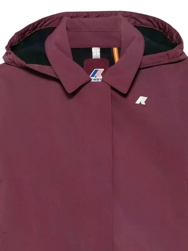 K-WAY Hooded Logo-print Coat