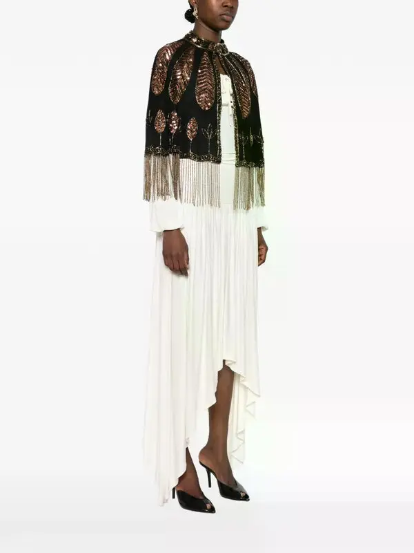 FORTE_FORTE Sequin-embellished Fringed Jacket