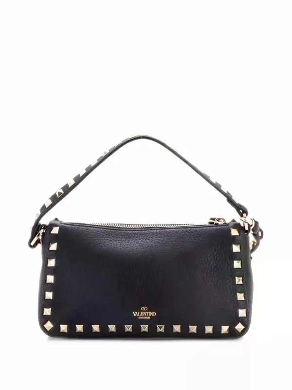 Valentino Garavani Rockstud Zip Pochette Leather Small Shoulder Bag