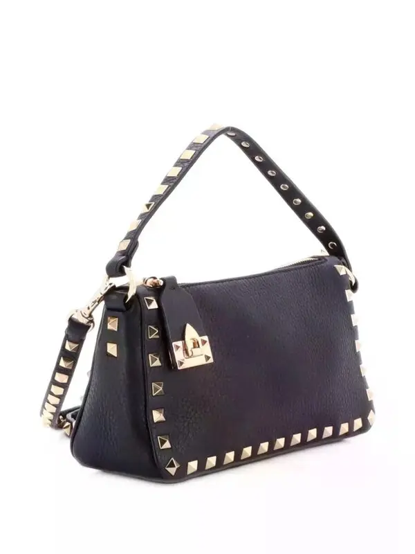 Valentino Garavani Rockstud Zip Pochette Leather Small Shoulder Bag