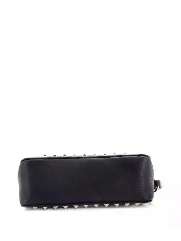 Valentino Garavani Rockstud Zip Pochette Leather Small Shoulder Bag