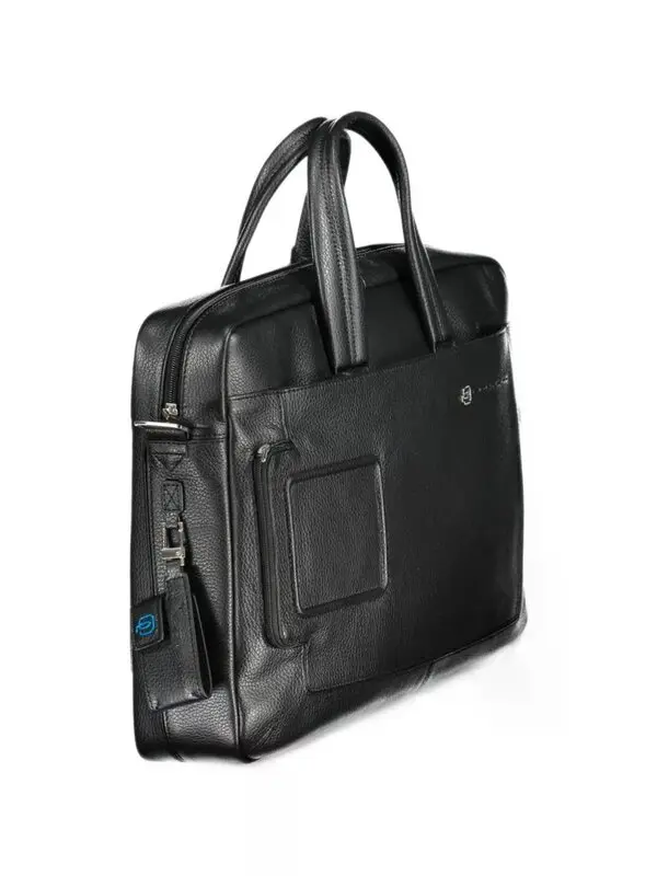 PIQUADRO Grained Leather Briefcase
