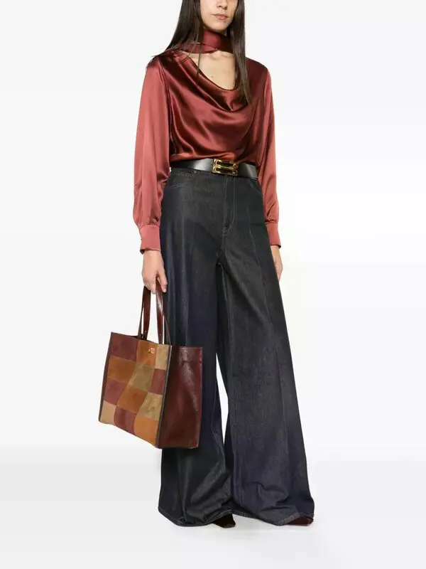 Max Mara Cowl-neck Silk Top