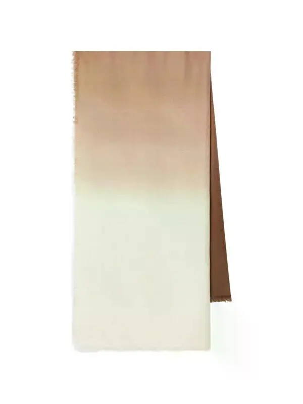 Loewe Scarf In Wool And Silk - Neutrals