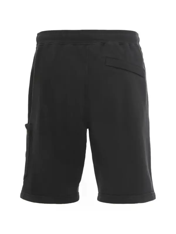 Stone Island 6200011 Organic Cotton Fleece Shorts - Black