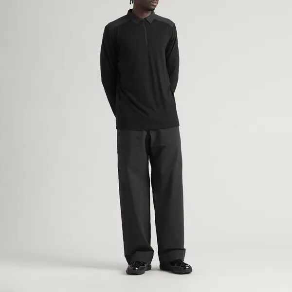 Arc'teryx Frame Long Sleeve Polo - Black
