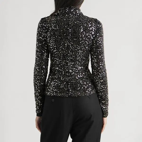 Isabel Marant Étoile Toile Lou Sequin Long Sleeve Top