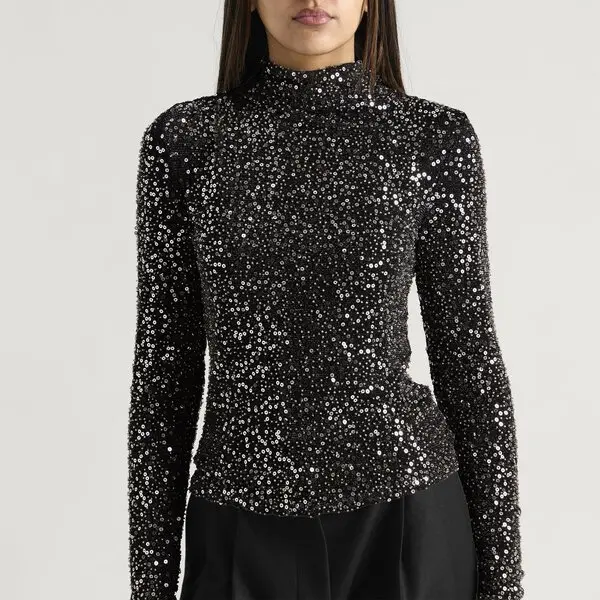 Isabel Marant Étoile Toile Lou Sequin Long Sleeve Top
