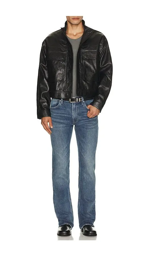 Hudson Jeans Leather Jacket In Black