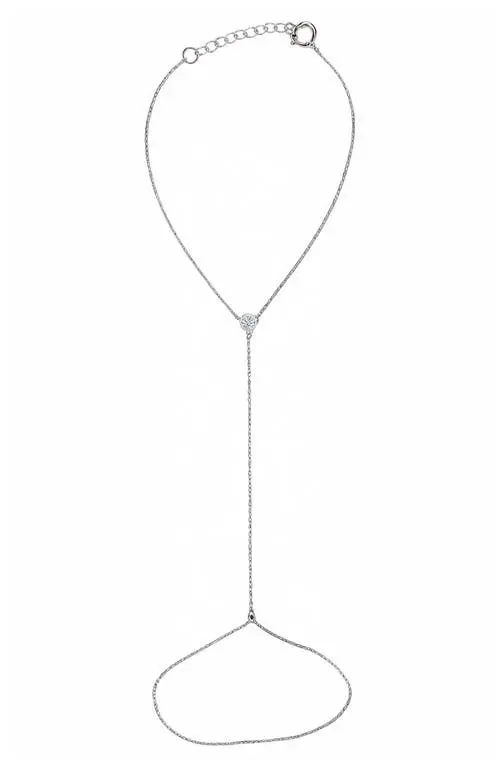 THE M JEWELERS Single Stone Hand Chain - Silver
