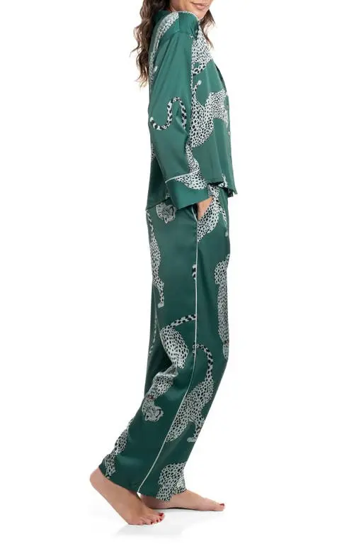MIDNIGHT BAKERY Satin Notch Lapel Pajamas