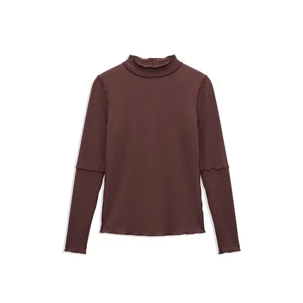 RITA ROW Neutrals Panna Top Maroon