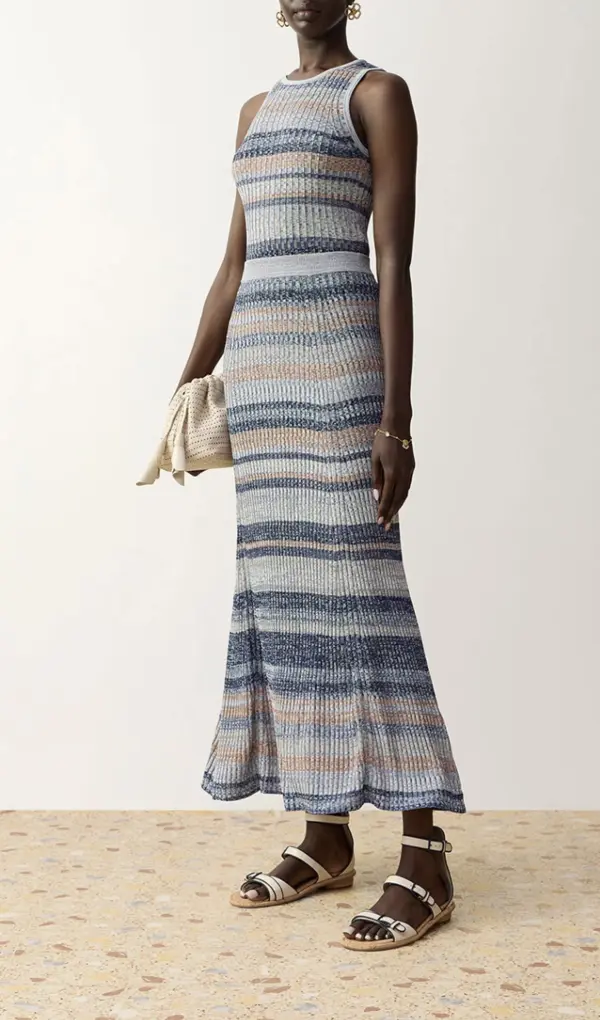Zimmermann Mouline Rib Tank - Blue Multi