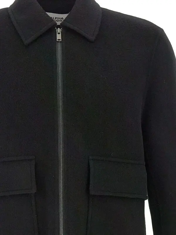 Alpha Studio Wool Bomber Jacket