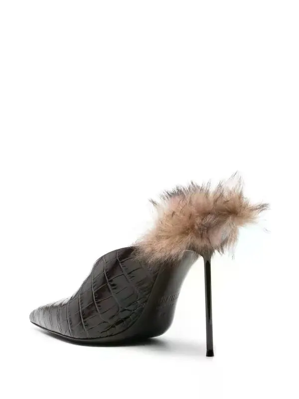 Paris Texas Lidia Fur Sabot Shoes 105