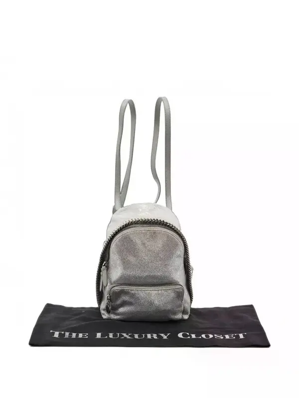 Stella McCartney Mini Falabella Chain-trim Backpack - Silver