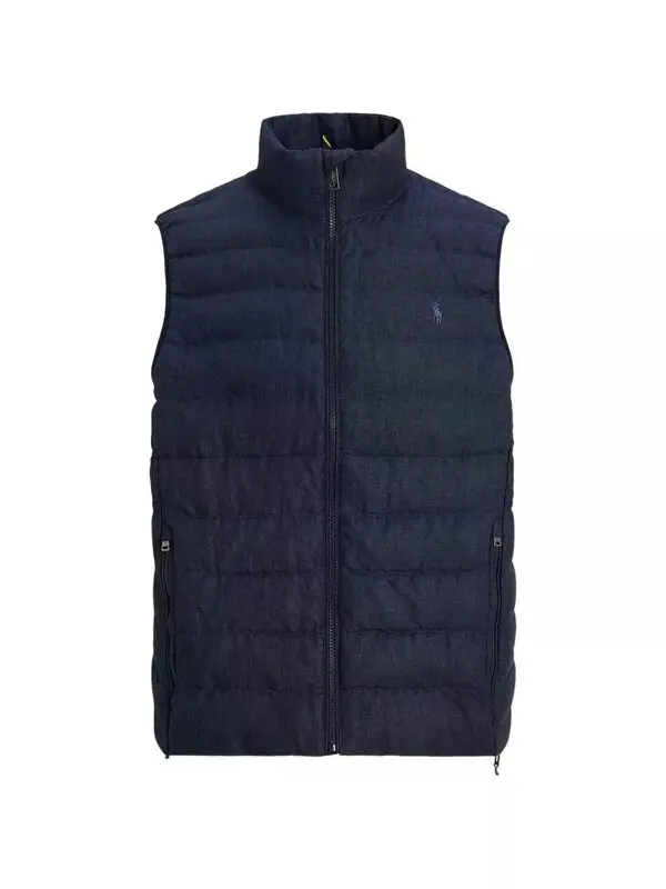 Polo Ralph Lauren Quilted Linen Gilet - Blue