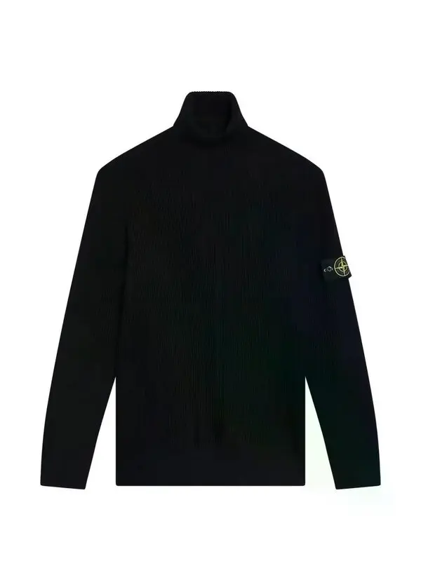 Stone Island 5100052 Full Rib Rws Wool Jumper - Black