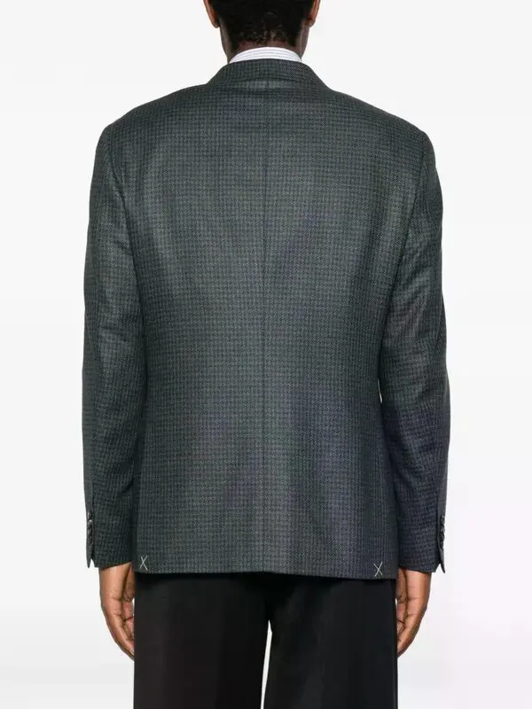 Canali Micro-check Single-breasted Blazer