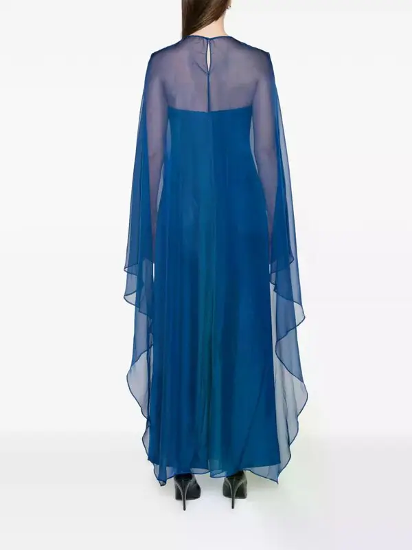 Simkhai Fiora Organza Cape Gown