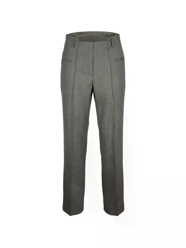 GANNI Twisted Straight-leg Trousers - Grey