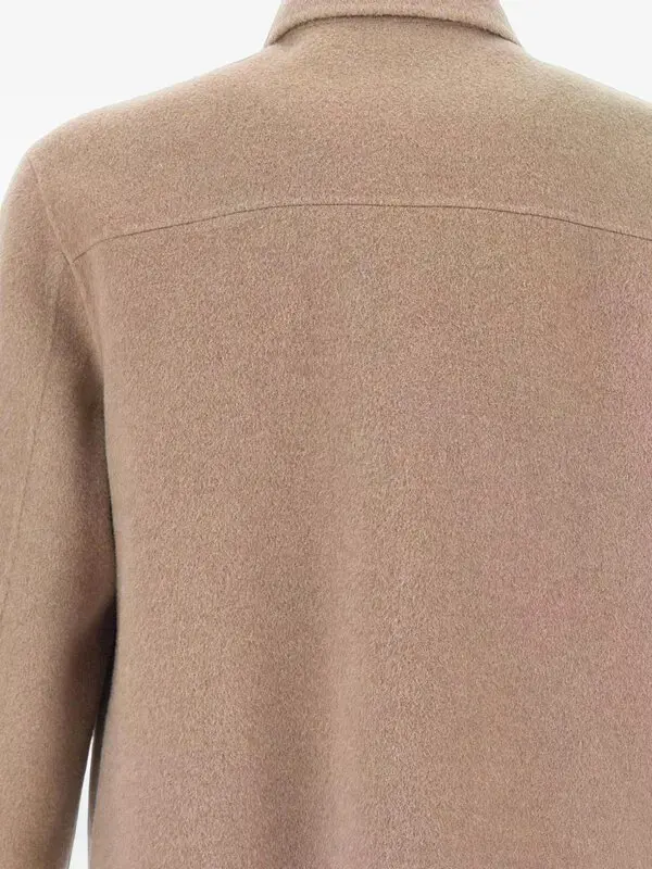 Alpha Studio Brushed-wool Overshirt