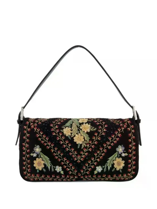 Fendi Suede Bag With Embroidery