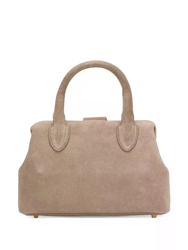 SCHELL Small Doctor Suede Logo-plaque Tote Bag