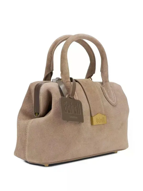 SCHELL Small Doctor Suede Logo-plaque Tote Bag