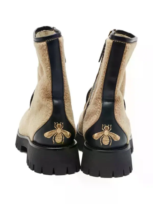 Gucci Harald Horsebit Shearling Boots