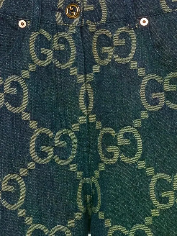 Gucci Gg Monogram Straight-fit Jeans