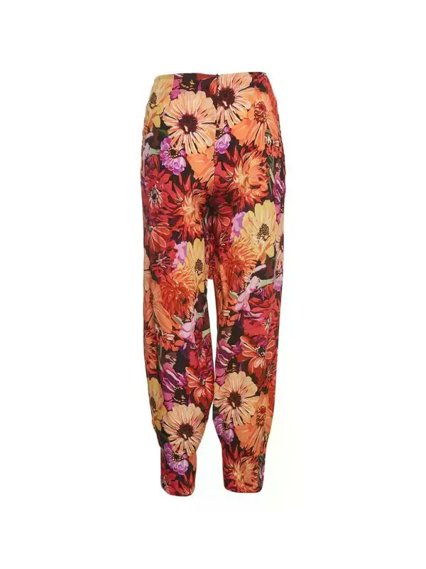 Stella McCartney Floral-print Tie-waist Trousers - Red
