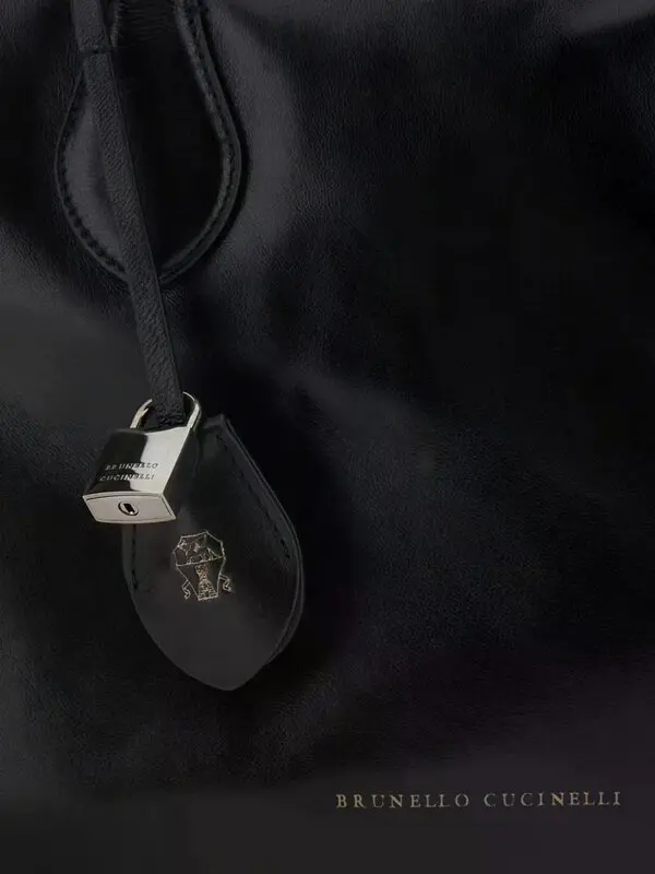 Brunello Cucinelli Leather Padlock-detail Tote Bag