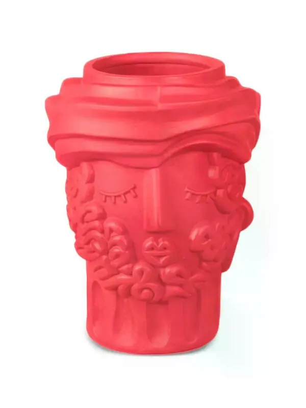 SELETTI Bougainvillea Sculpted Vase - Red