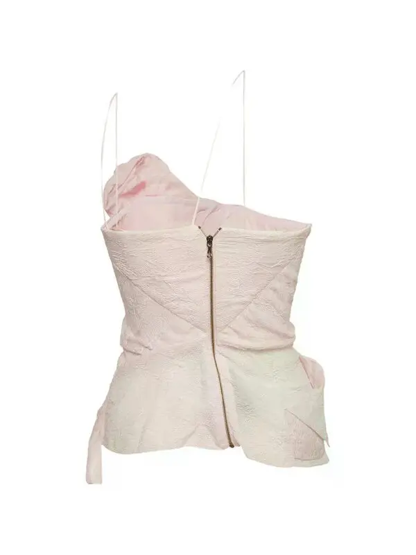 Roland Mouret Embossed Draped Top - Pink